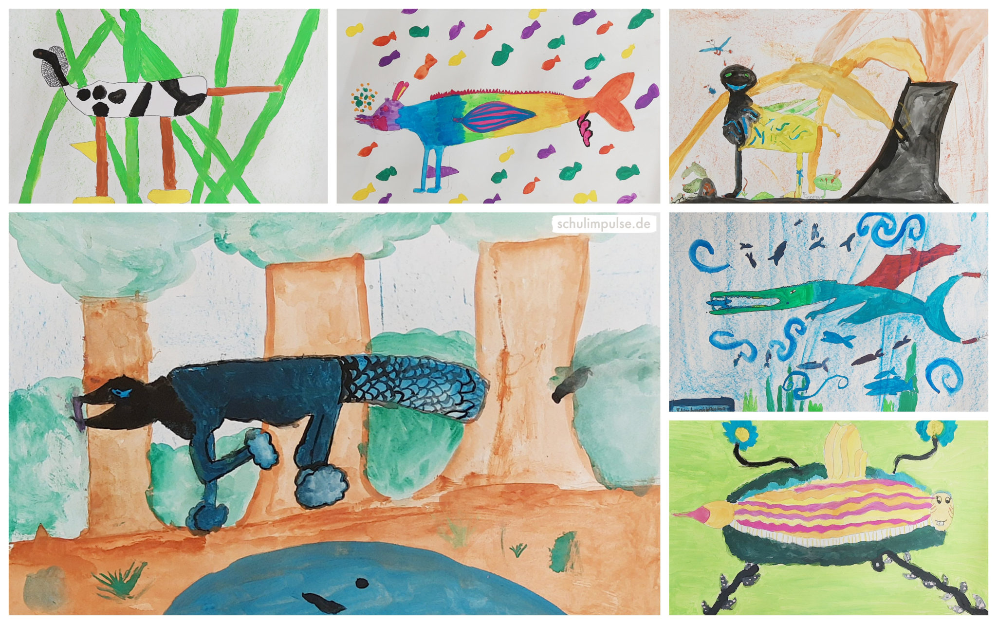 Fantasietiere: ein fachübergreifendes Projekt für den Kunst- und Deutschunterricht – Schulimpulse